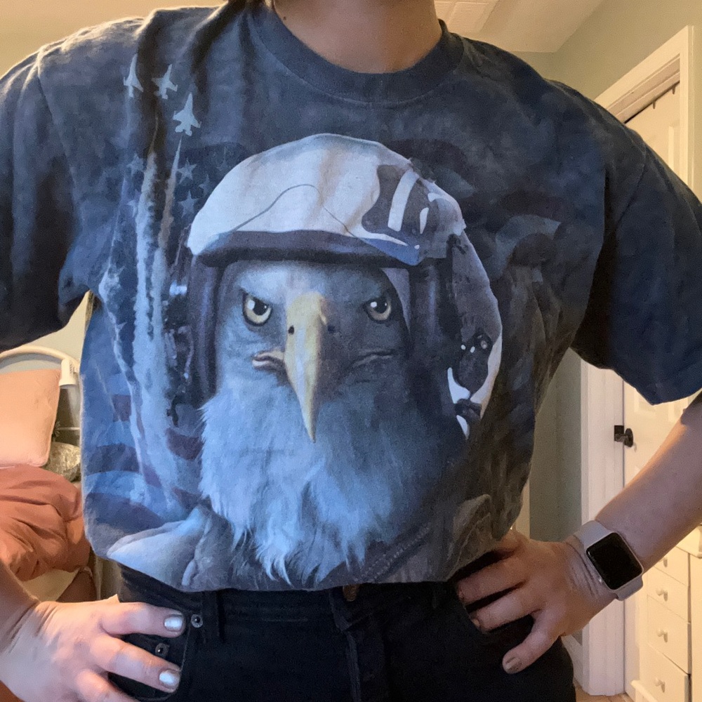 Aggressively American, Blue Bald Eagle Tee - Gem
